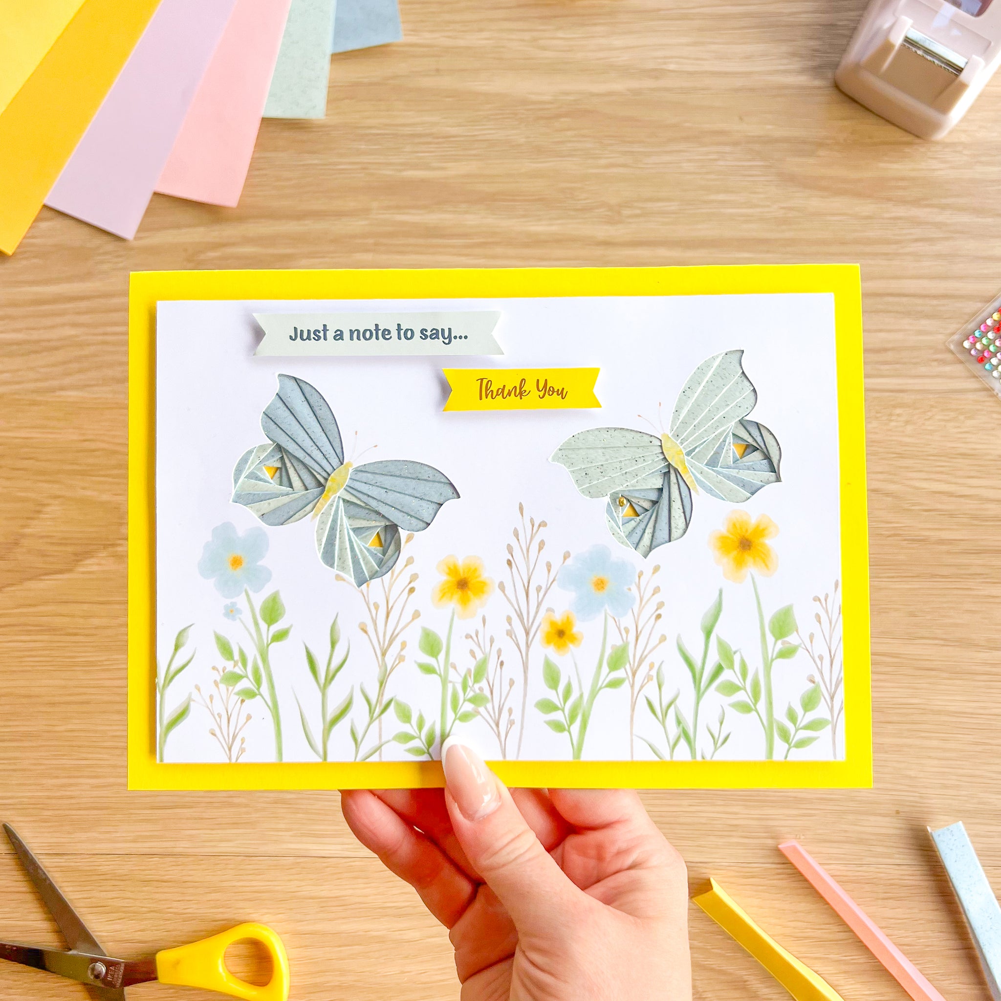 Butterfly Meadow Aperture Card (Pack of 3) | 3 x PRINTED Apertures, Co ...