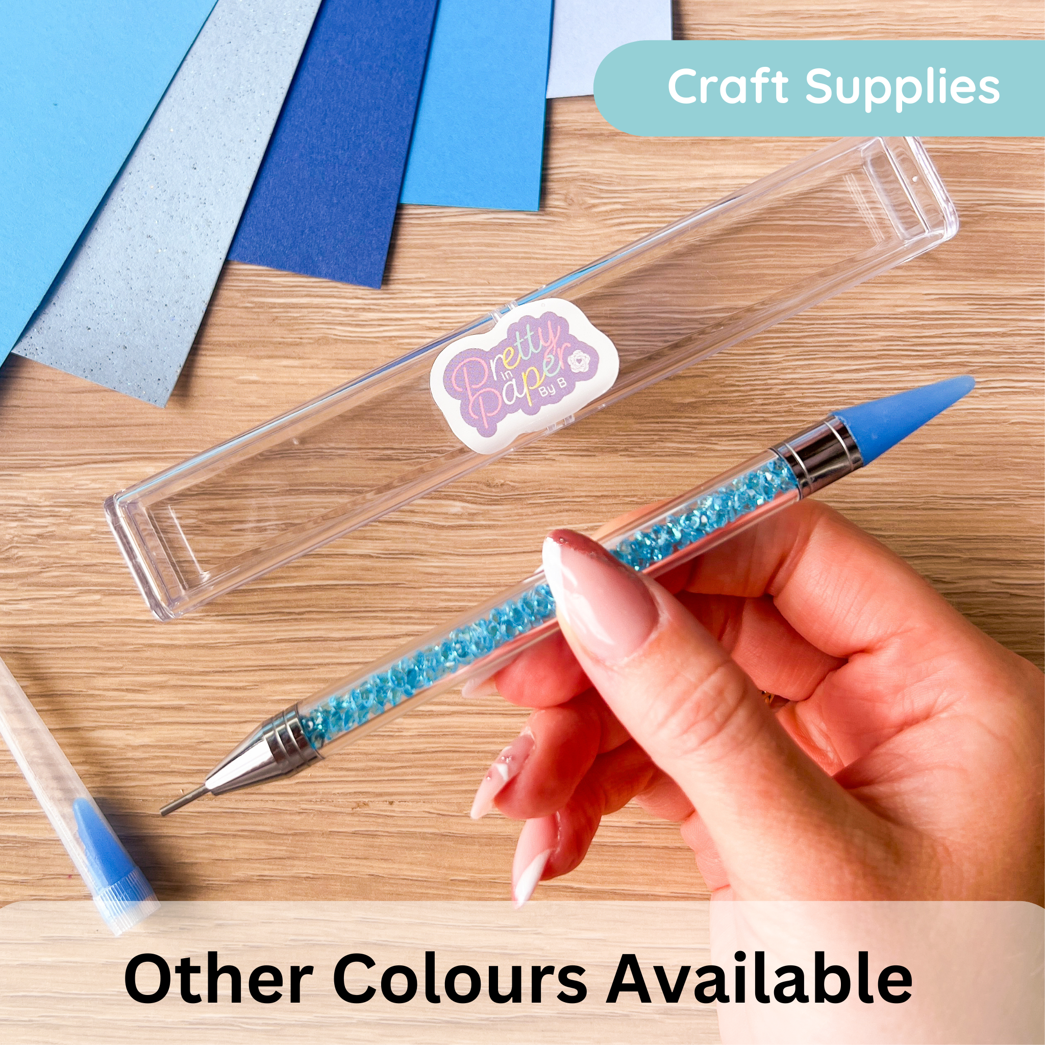 Dual Tip Gem Picker Wax Tool | Rhinestone Pick-Up Tools | Blue Pink Pu ...