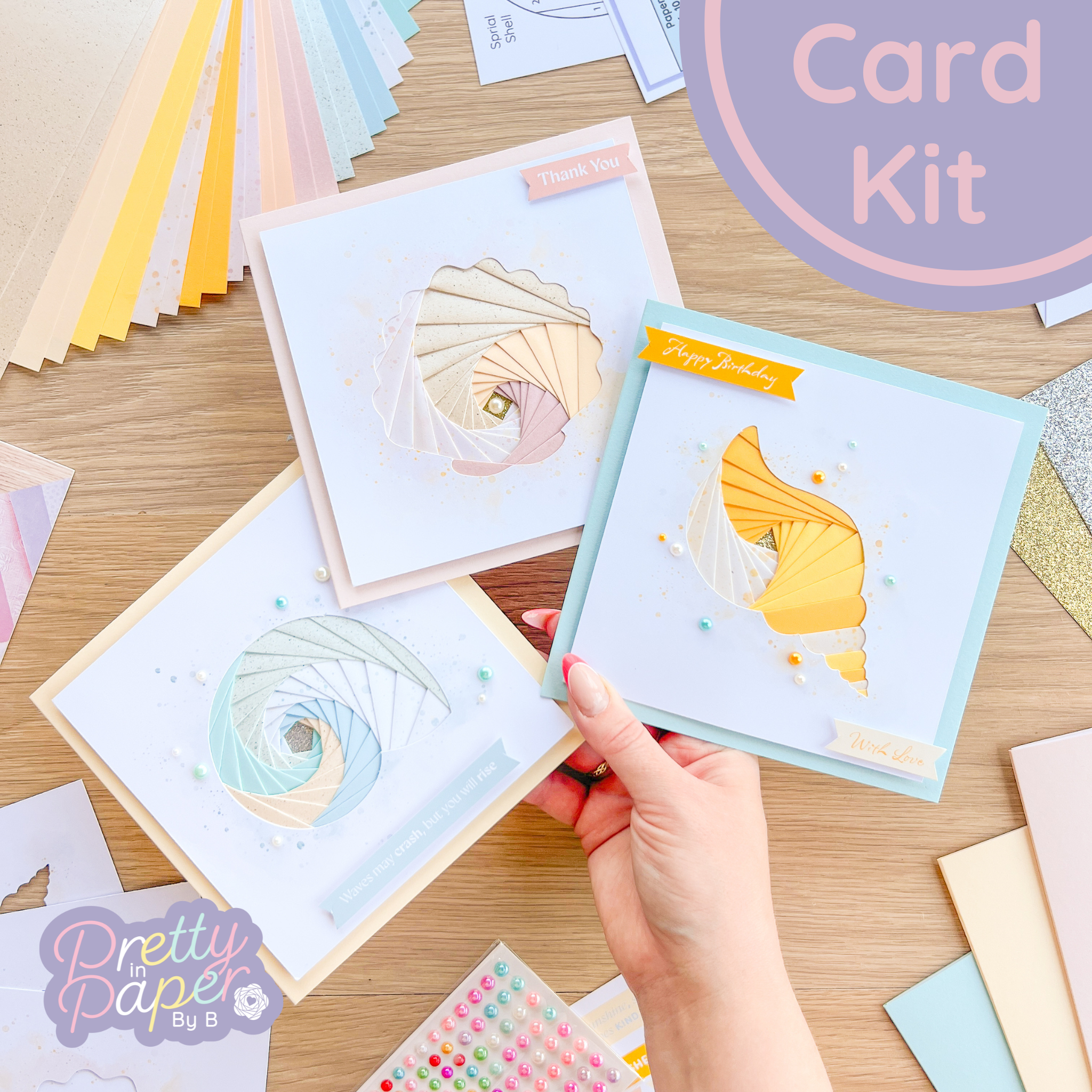 Sea Shell Card Making Kit | Craft Kit Beginners Iris Paper Folding ...