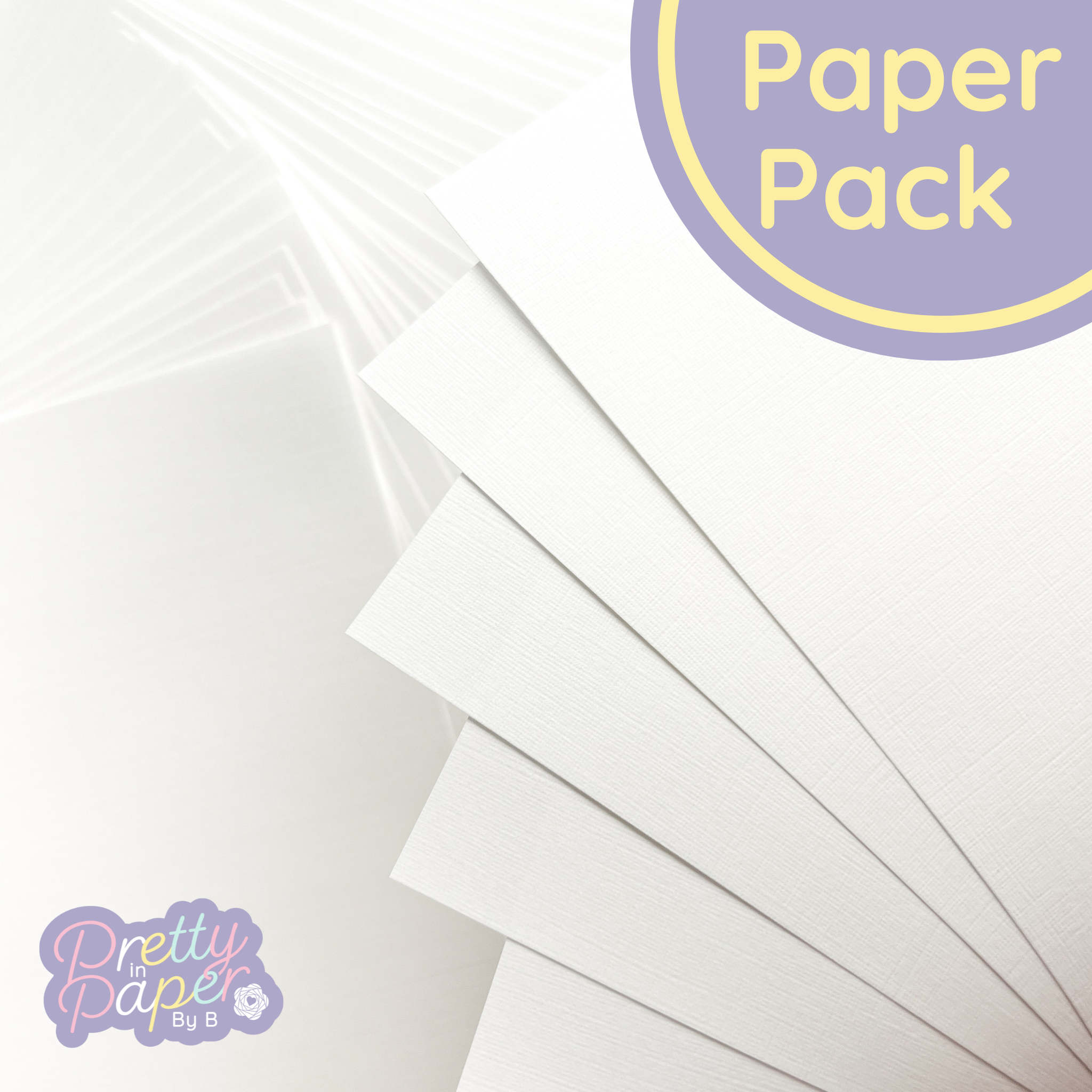 White Linen Paper Pack A5 A4 | Craft Paper Pad | 120gsm Textured Inser ...
