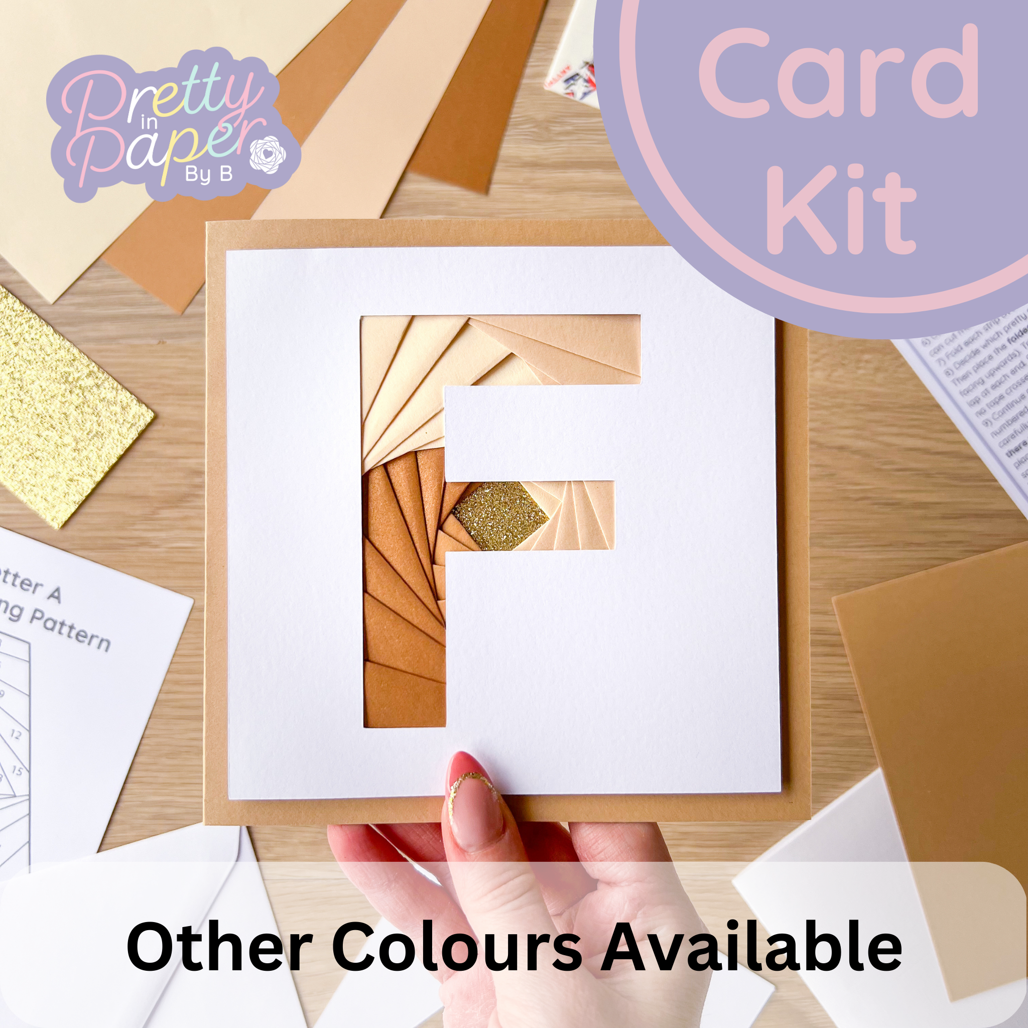Alphabet Letter F Card Making Kit | Iris Folding Kit | Intermediate ...