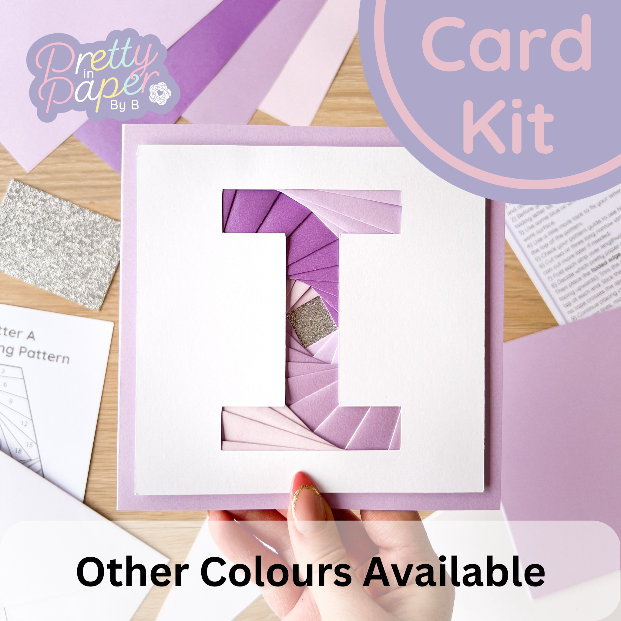 Alphabet Letter I Card Kit | Iris Folding Card Making Kit | Beginner ...