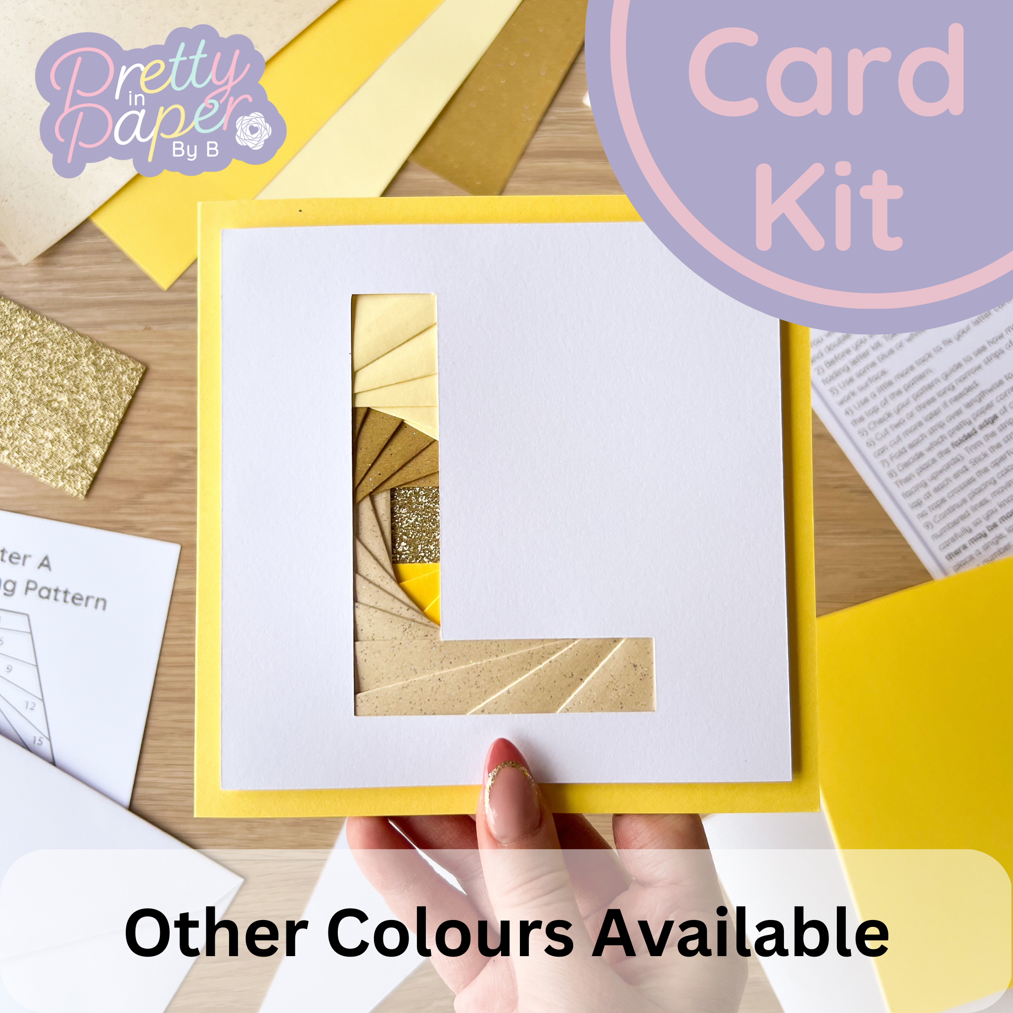 Alphabet Letter L Card Kit | Iris Folding Card Making Kit | Beginner ...