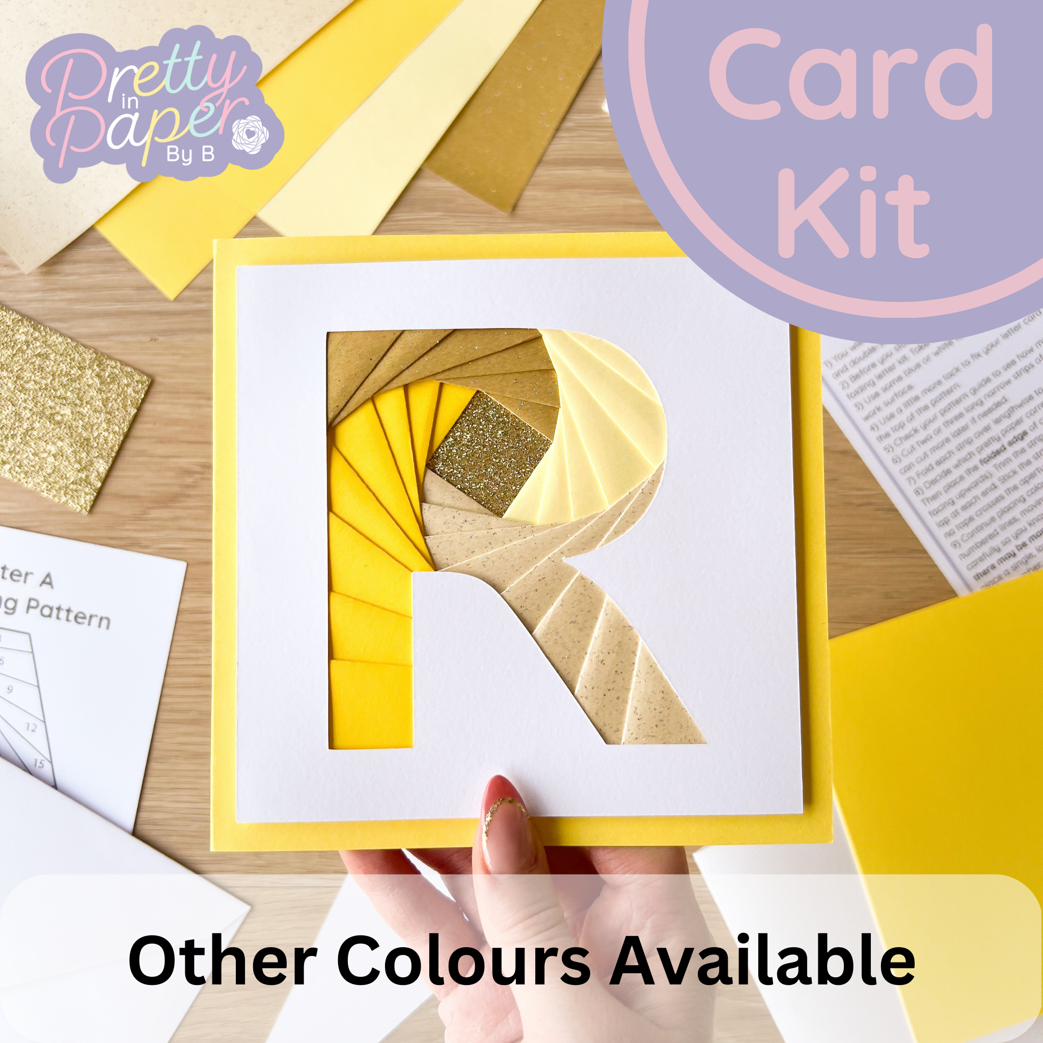 Alphabet Letter R Card Kit | Iris Folding Card Making Kit | Beginner ...