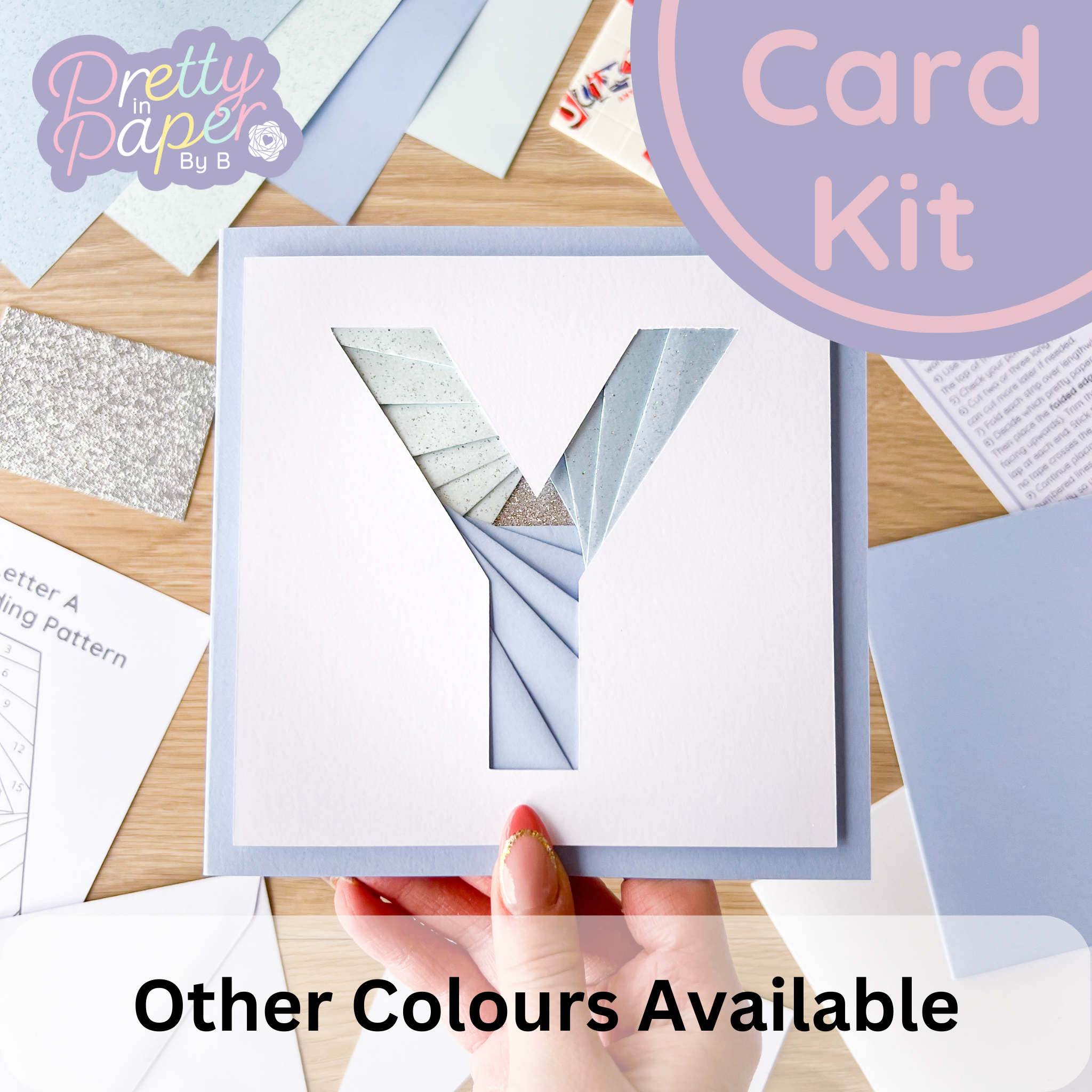 Alphabet Letter Y Card Kit | Iris Folding Card Making Kit | Beginner ...