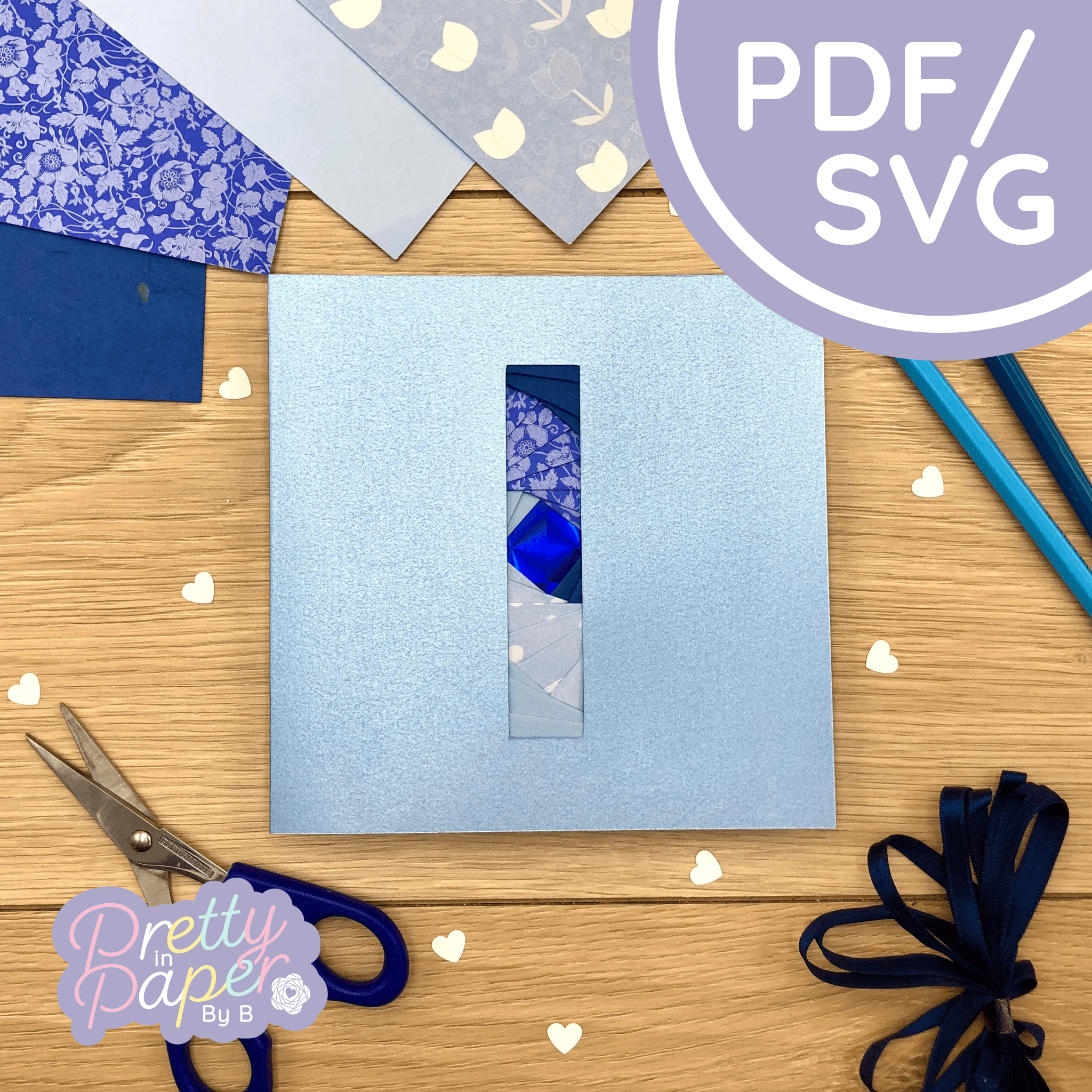 Letter I Iris Folding Pattern Template | Alphabet PDF SVG Download ...