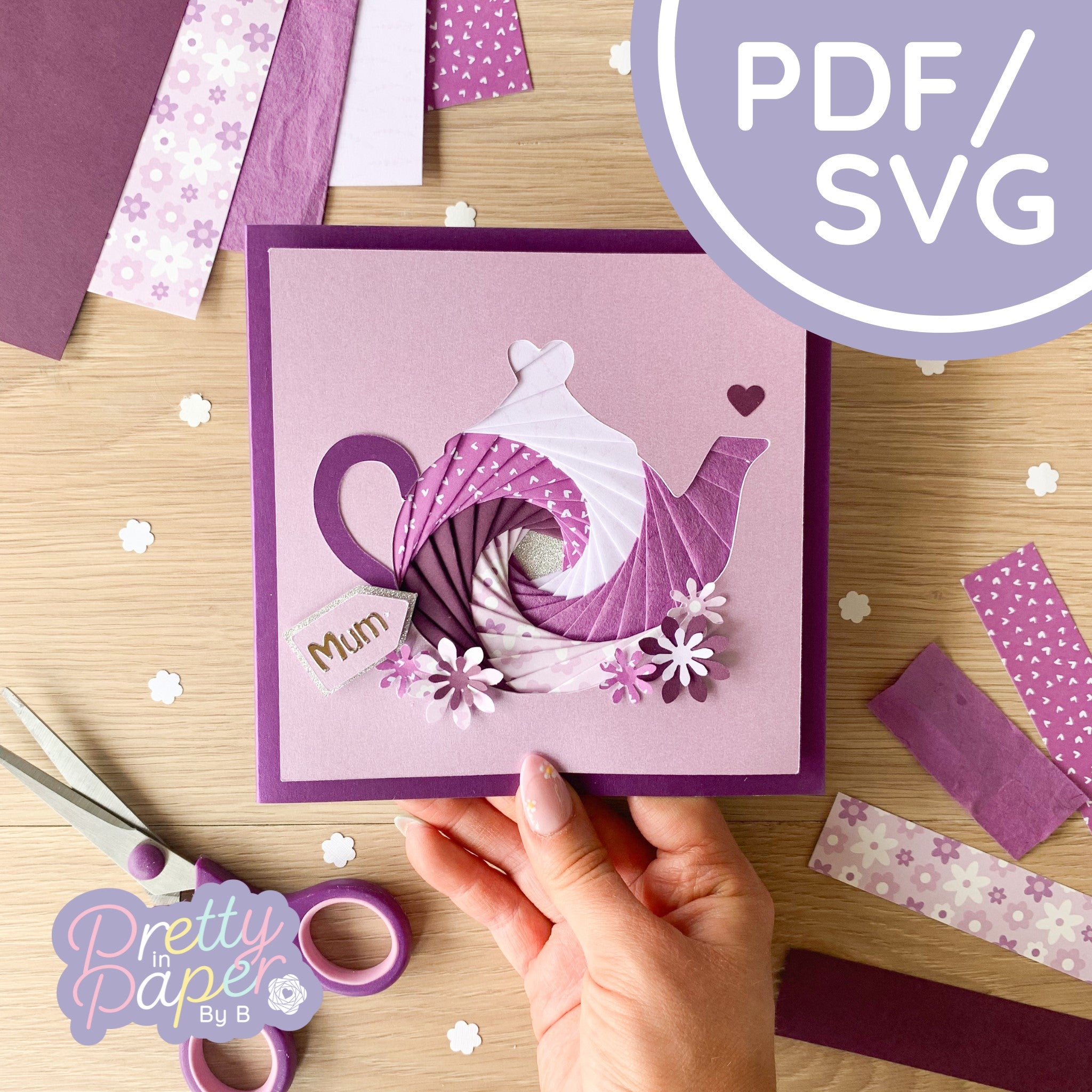 flower iris folding template